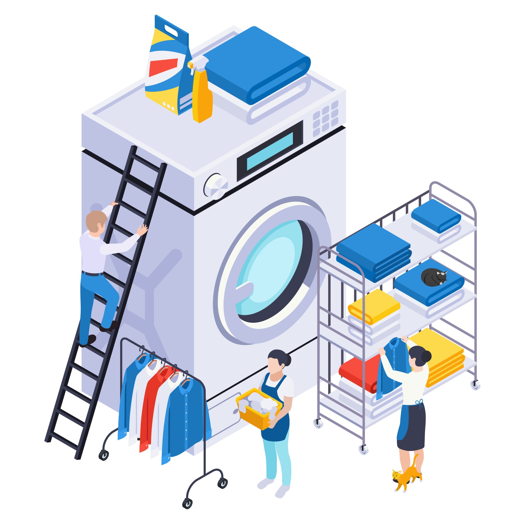 Multi store laundry software centralized management by sls